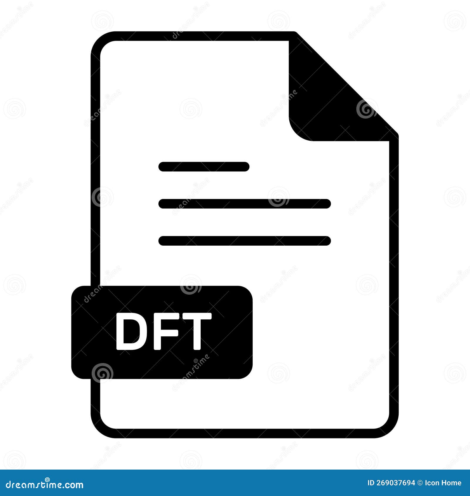 An Amazing Vector Icon Of Dft File Editable Design Stock Vector