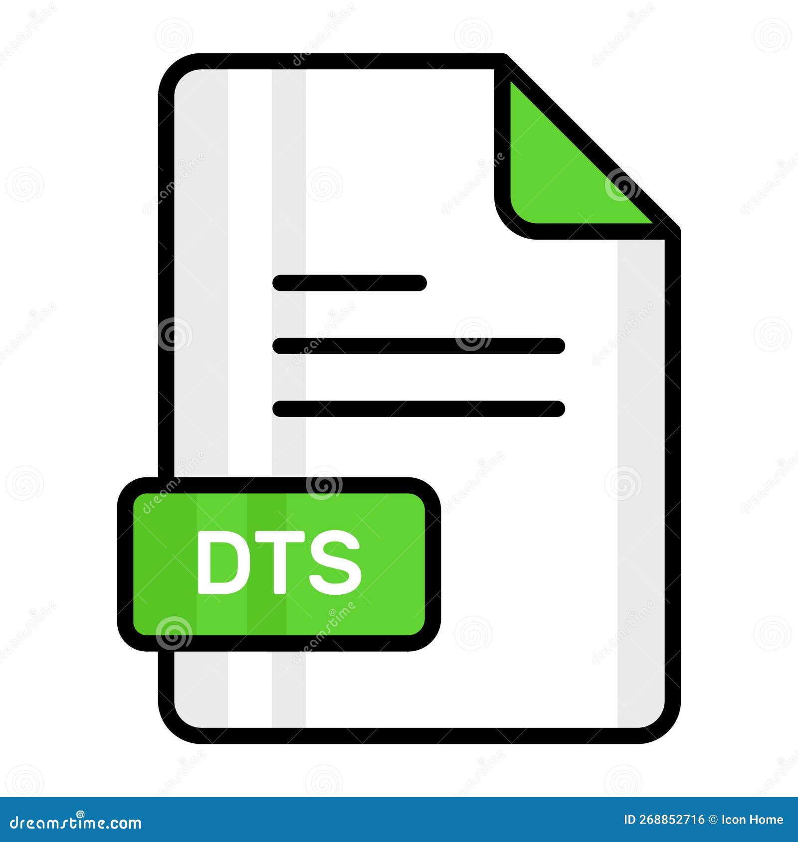 An Amazing Vector Icon of DTS File, Editable Design Stock Vector ...