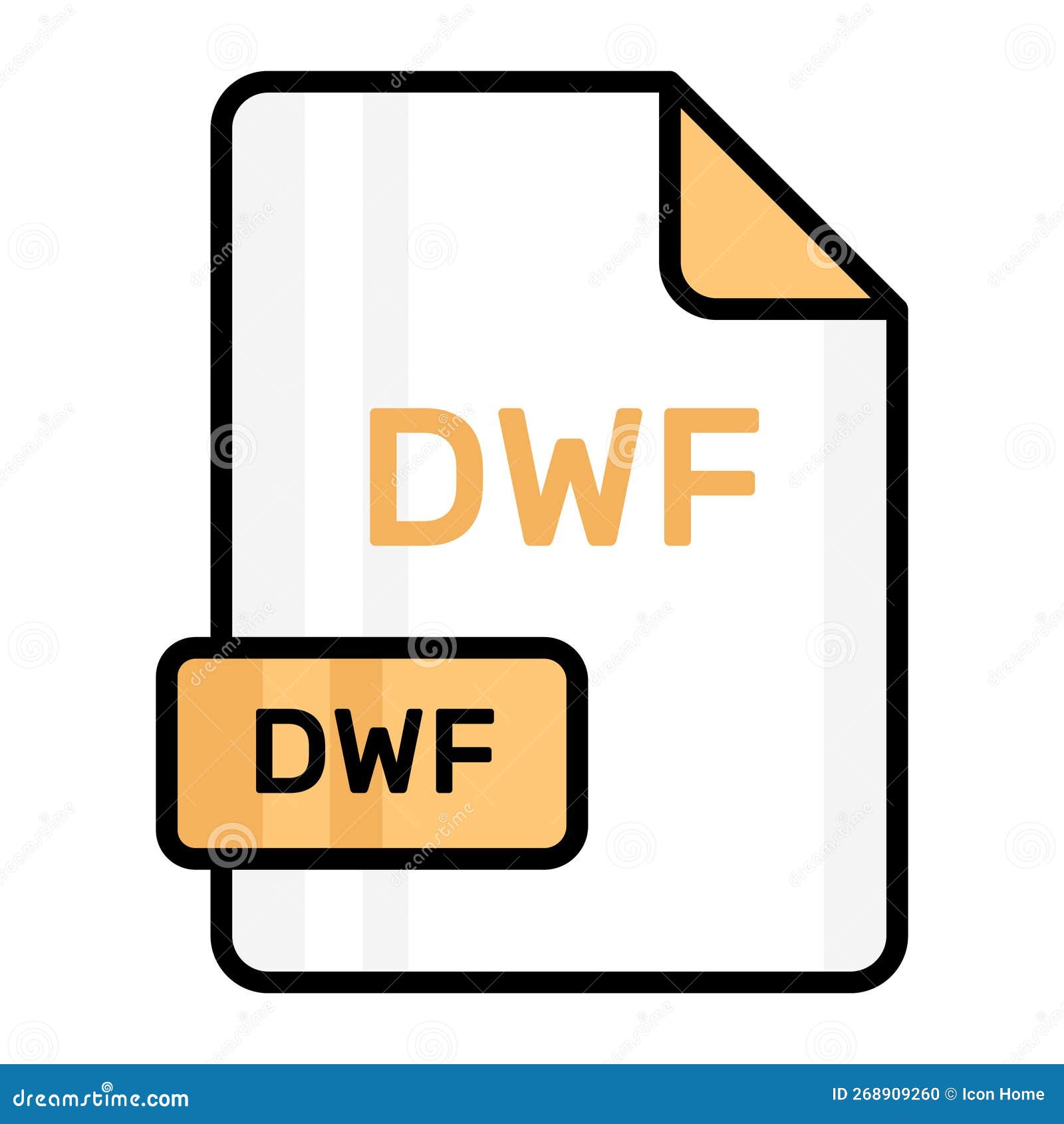 An Amazing Vector Icon of DWF File, Editable Design Stock Vector ...