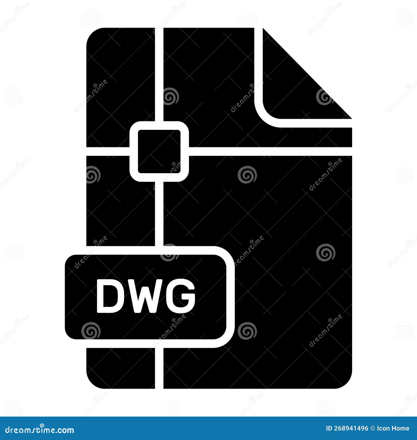 An Amazing Vector Icon of DWG File, Editable Design Stock Vector ...