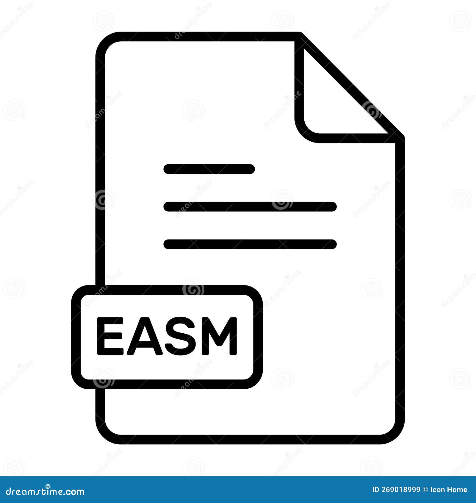 An Amazing Vector Icon of EASM File, Editable Design Stock Vector ...