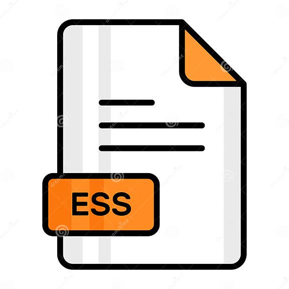 An Amazing Vector Icon of ESS File, Editable Design Stock Vector ...