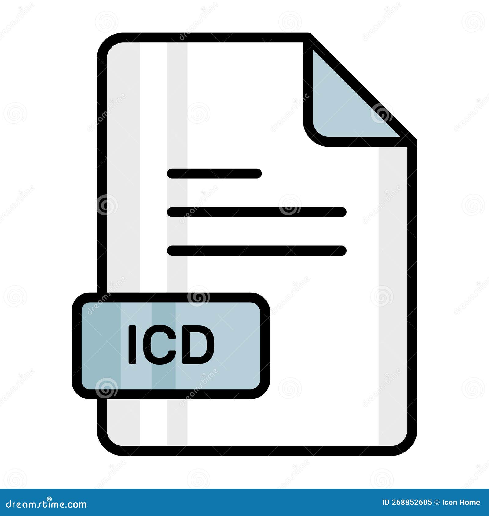 An Amazing Vector Icon of ICD File, Editable Design Stock Vector ...