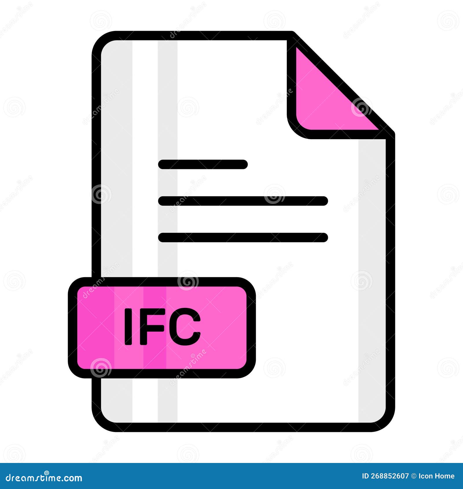 An Amazing Vector Icon of IFC File, Editable Design Stock Vector ...