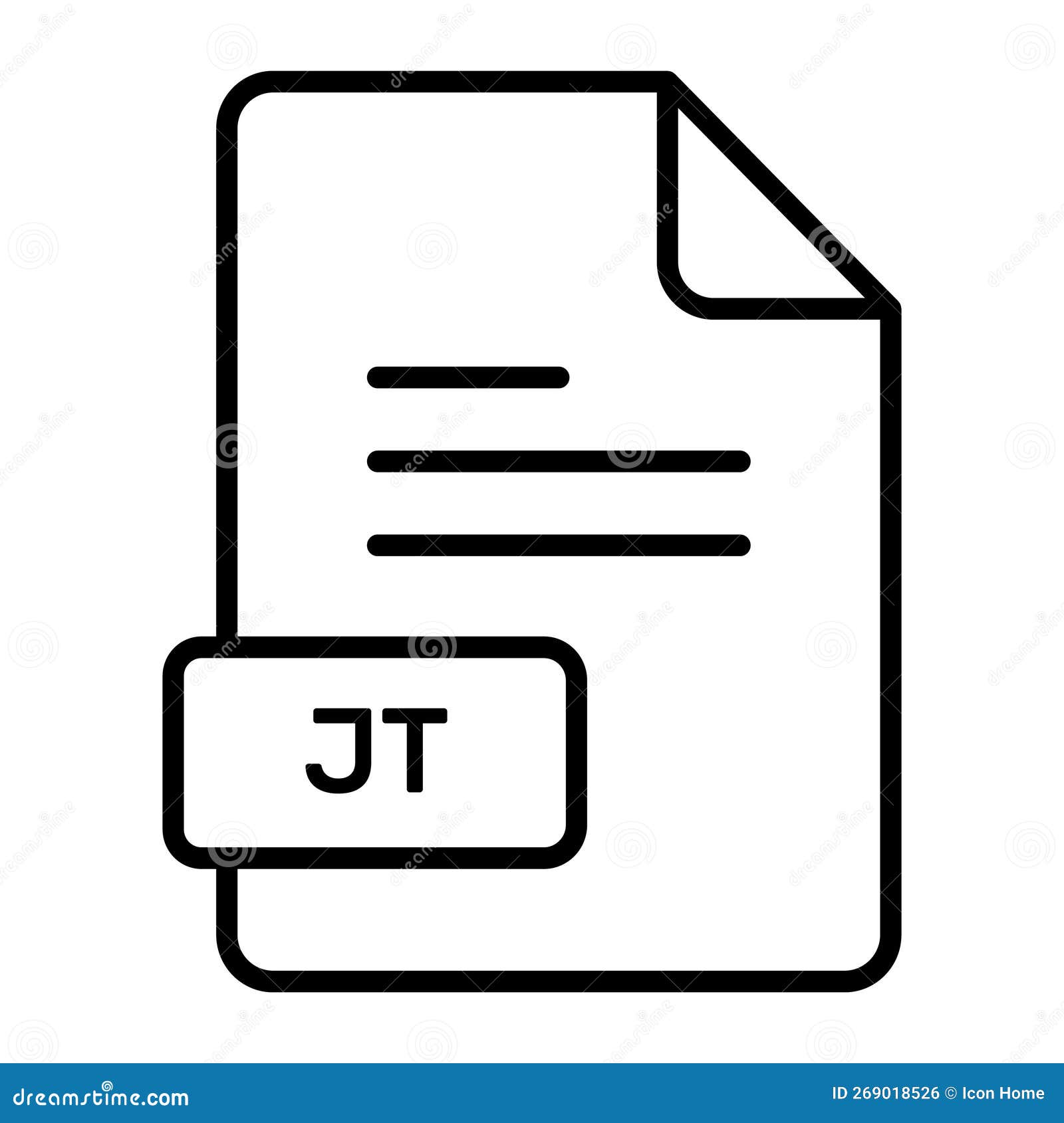 An Amazing Vector Icon of JT File, Editable Design Stock Vector ...