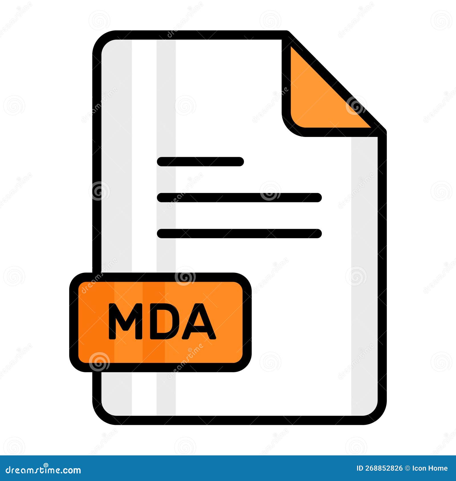An Amazing Vector Icon of MDA File, Editable Design Stock Vector ...