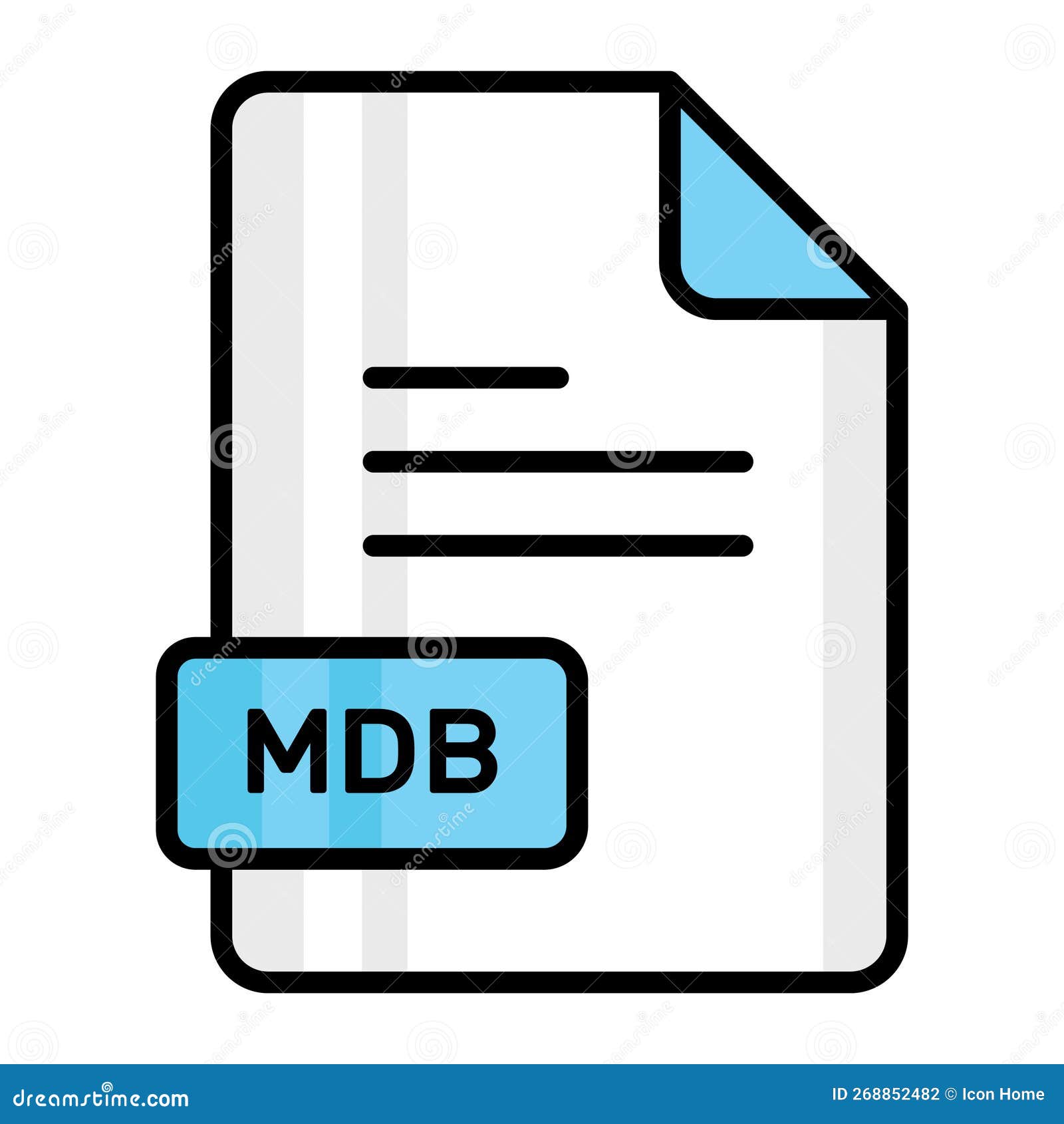 An Amazing Vector Icon of MDB File, Editable Design Stock Vector ...