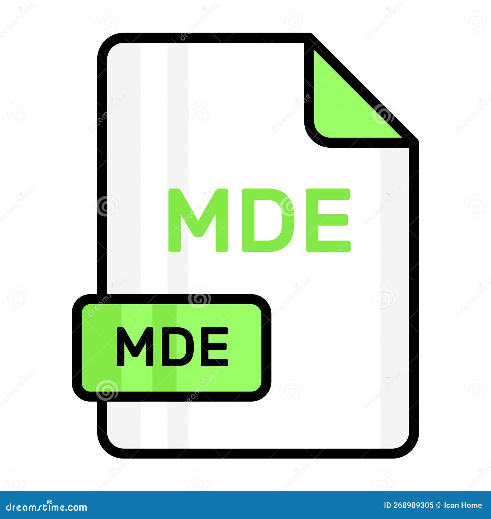 An Amazing Vector Icon of MDE File, Editable Design Stock Vector ...