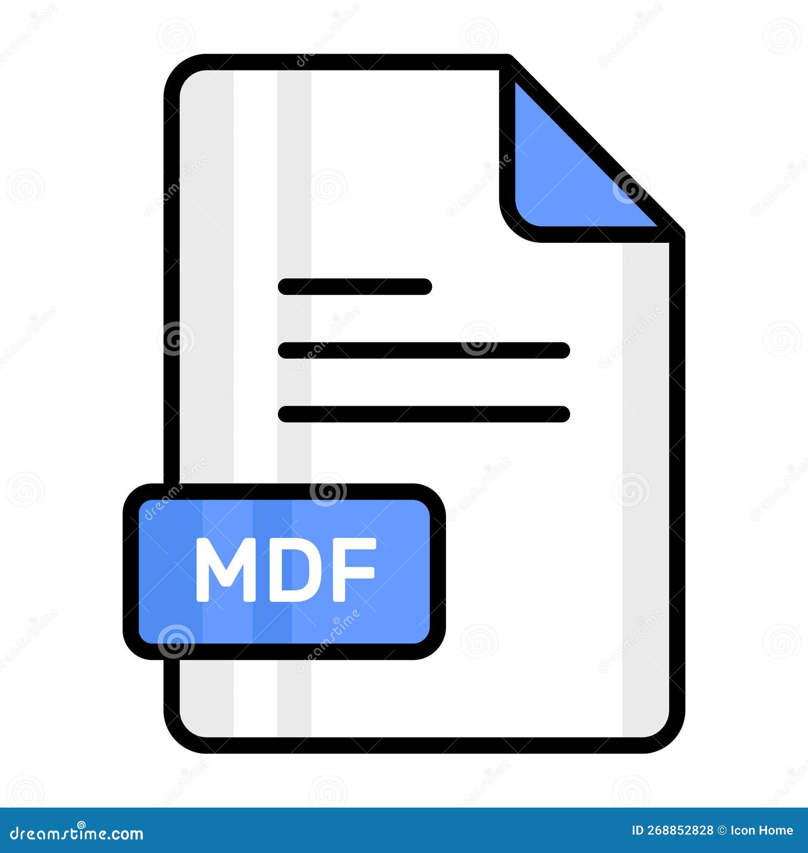 An Amazing Vector Icon of MDF File, Editable Design Stock Vector ...