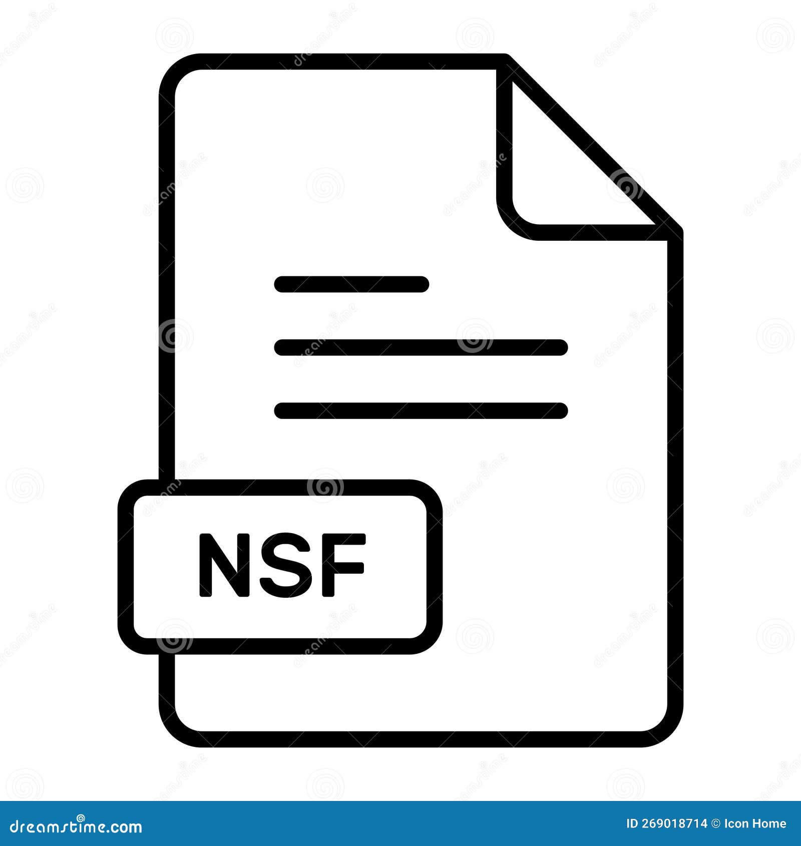 An Amazing Vector Icon of NSF File, Editable Design Stock Vector ...