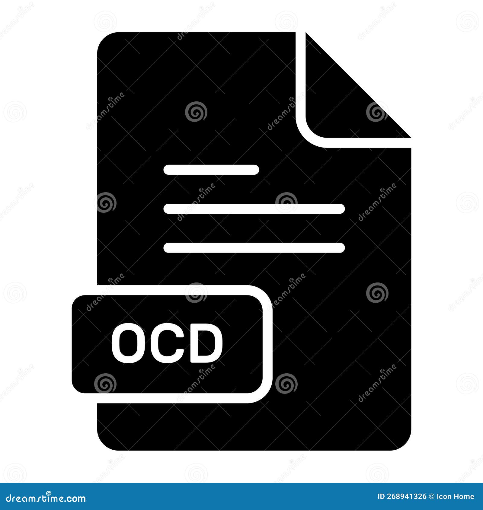 An Amazing Vector Icon of OCD File, Editable Design Stock Vector ...