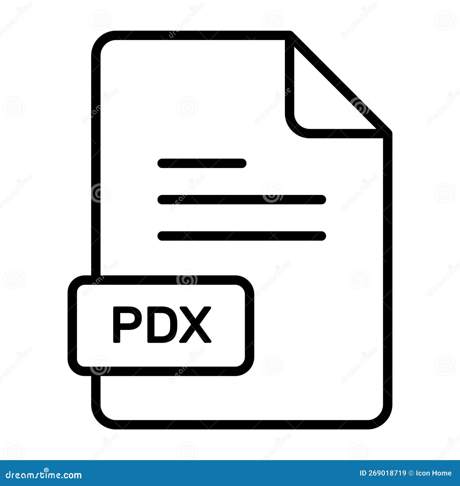 An Amazing Vector Icon of PDX File, Editable Design Stock Vector ...