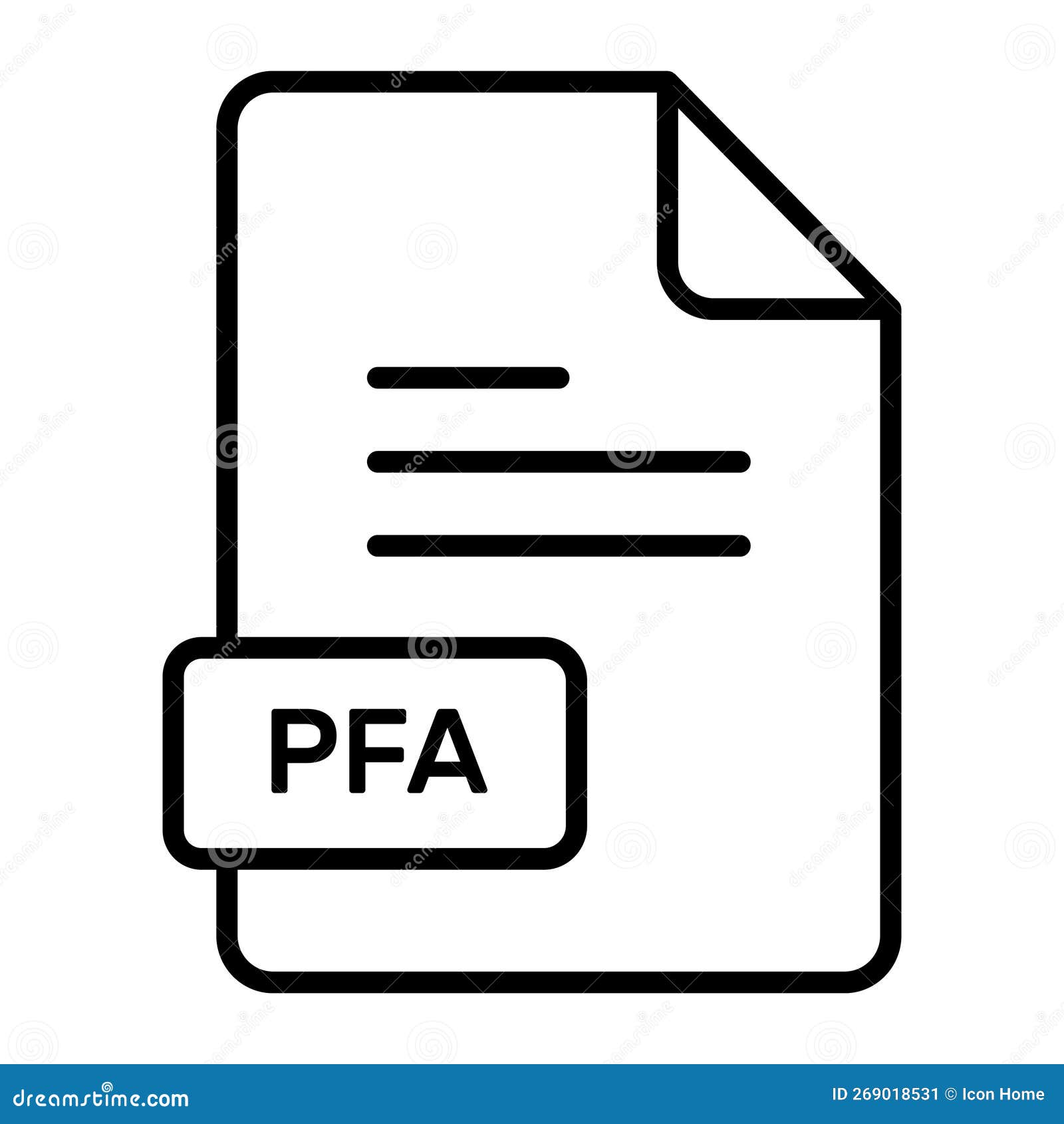An Amazing Vector Icon of PFA File, Editable Design Stock Vector ...