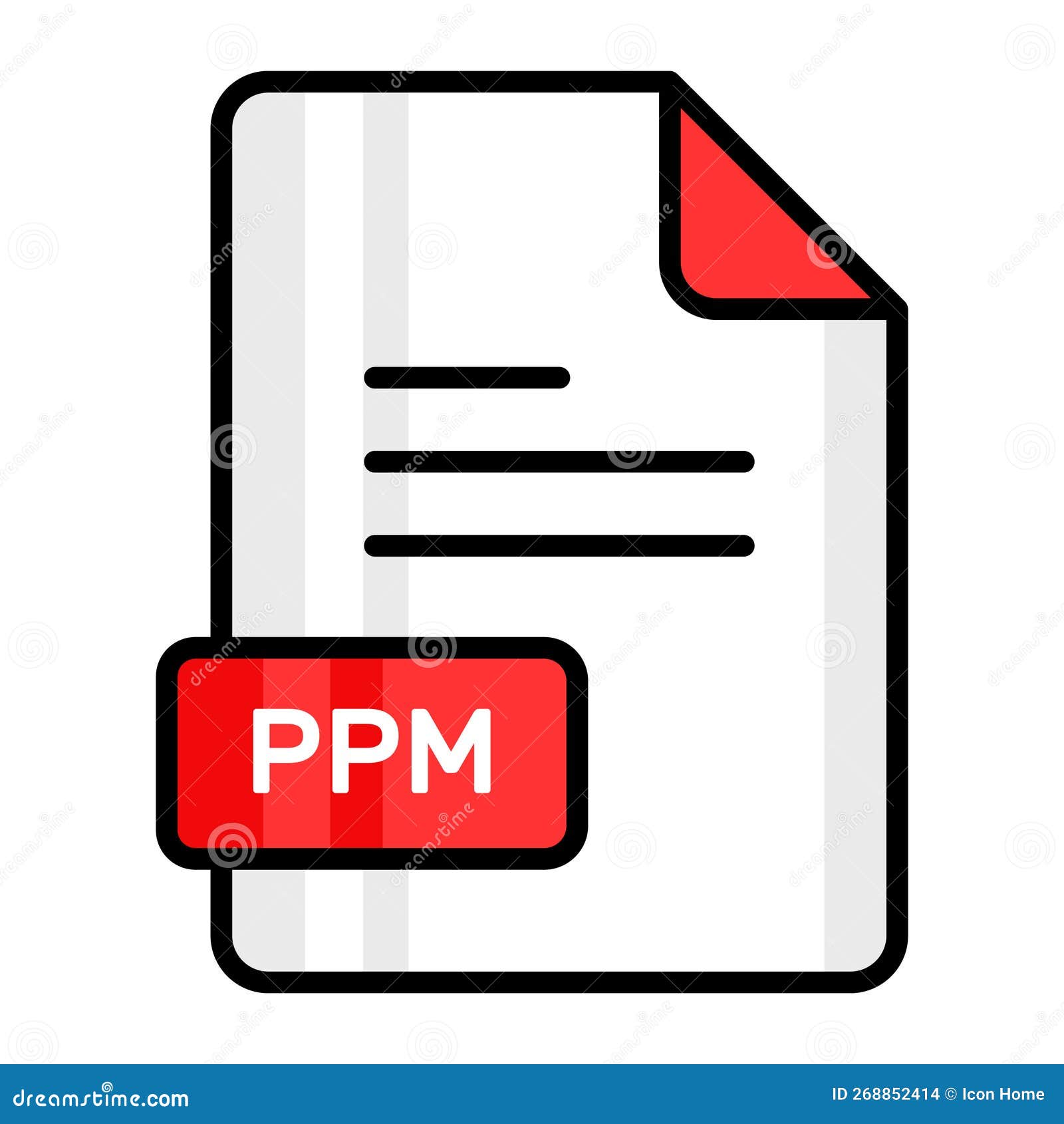 An Amazing Vector Icon Of Ppm File Editable Design Stock Vector