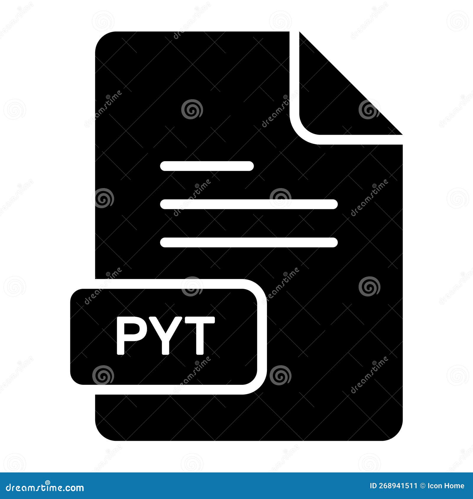 An Amazing Vector Icon of PYT File, Editable Design Stock Vector ...