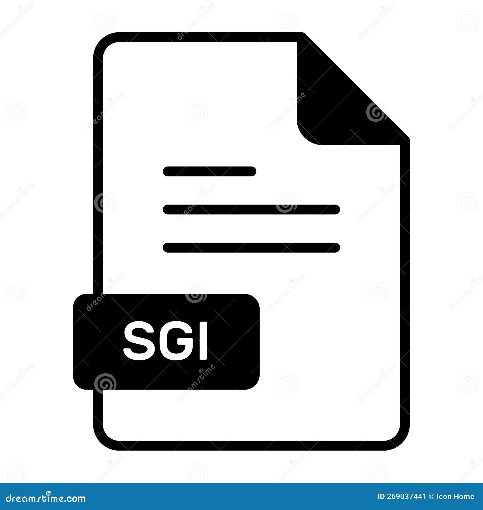 An Amazing Vector Icon of SGI File, Editable Design Stock Vector ...