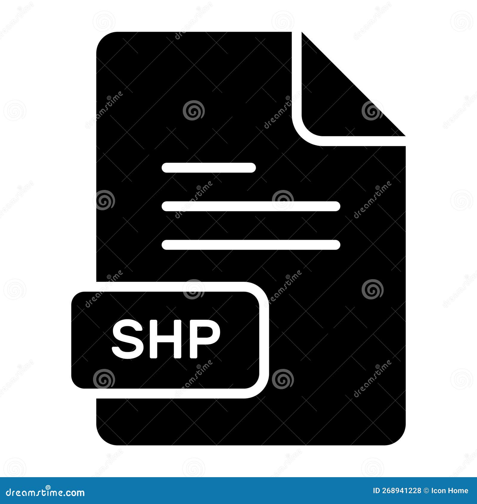 An Amazing Vector Icon of SHP File, Editable Design Stock Illustration ...