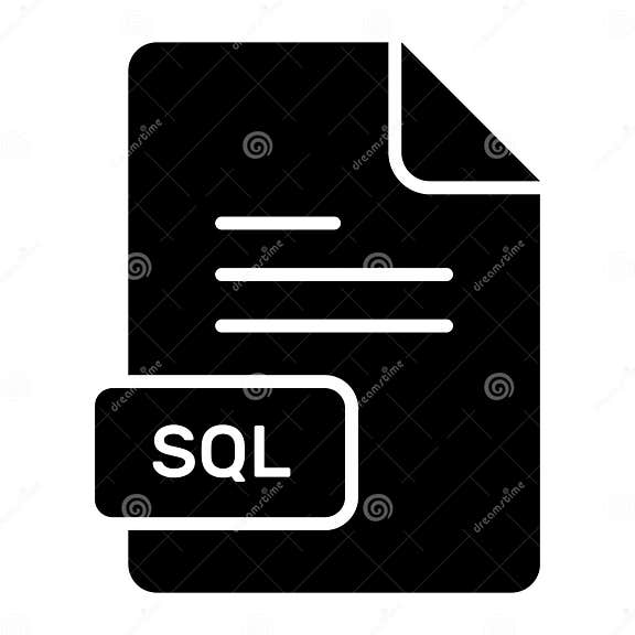 An Amazing Vector Icon Of Sql File Editable Design Stock Vector