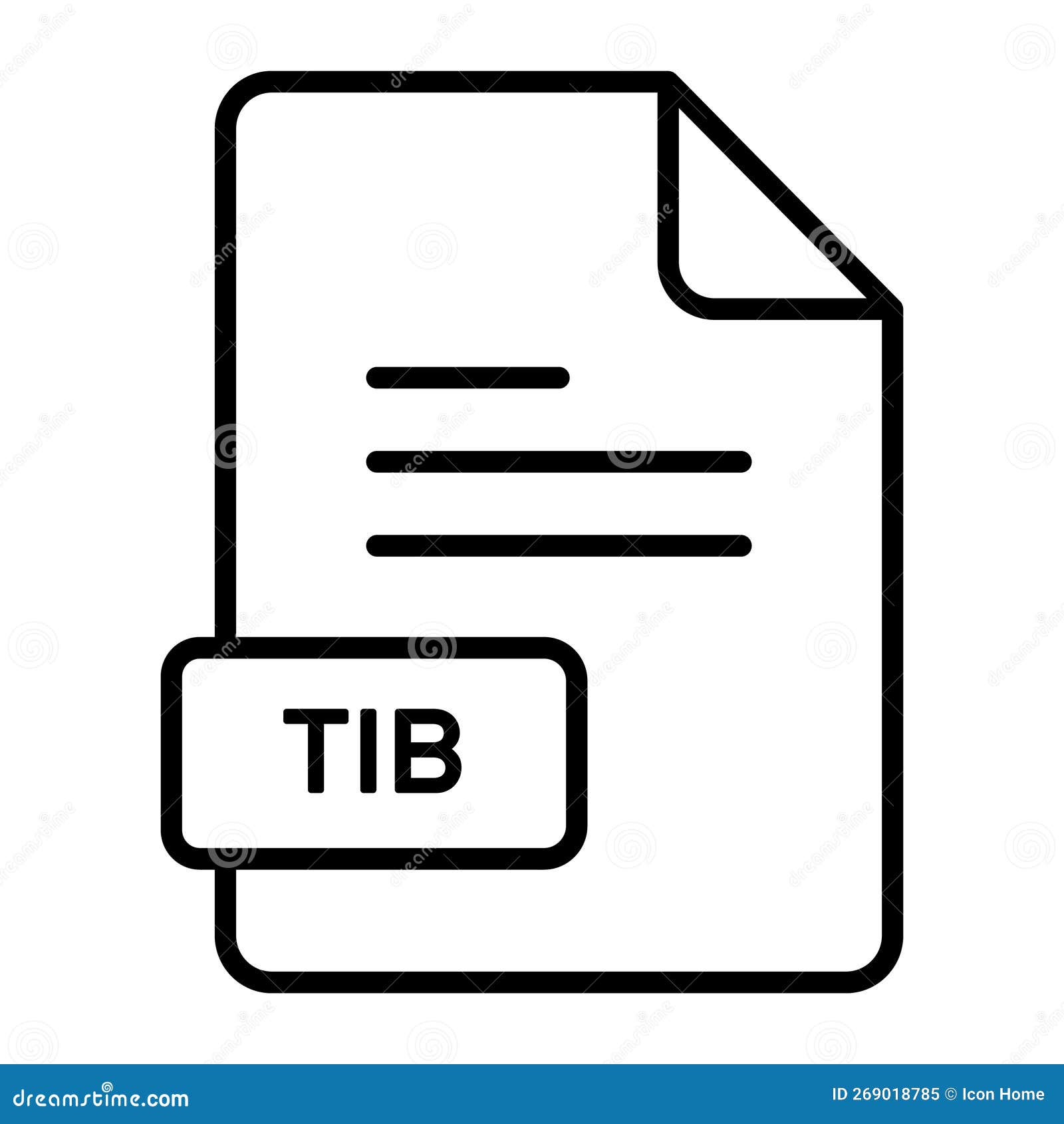 An Amazing Vector Icon of TIB File, Editable Design Stock Vector ...