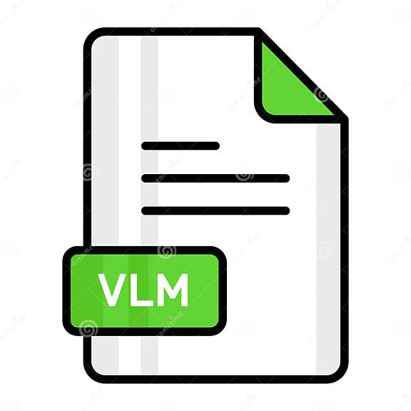 An Amazing Vector Icon of VLM File, Editable Design Stock Vector ...