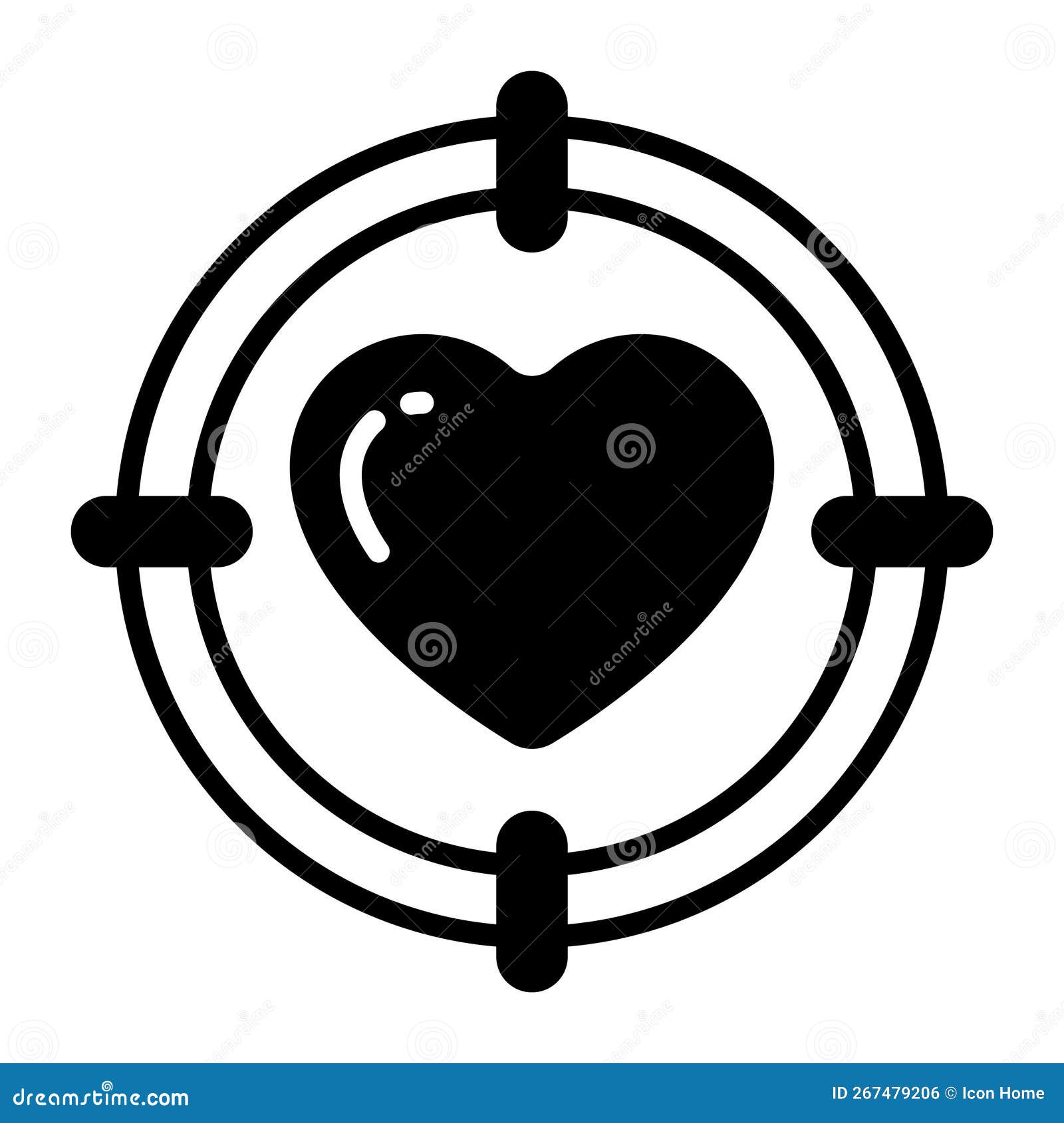 Amazing Vector of Love Target, Editable Style Stock Vector ...