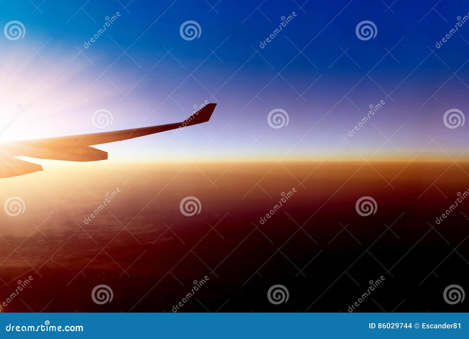 Amazing View from Airplane in the Morning Stock Photo - Image of ...