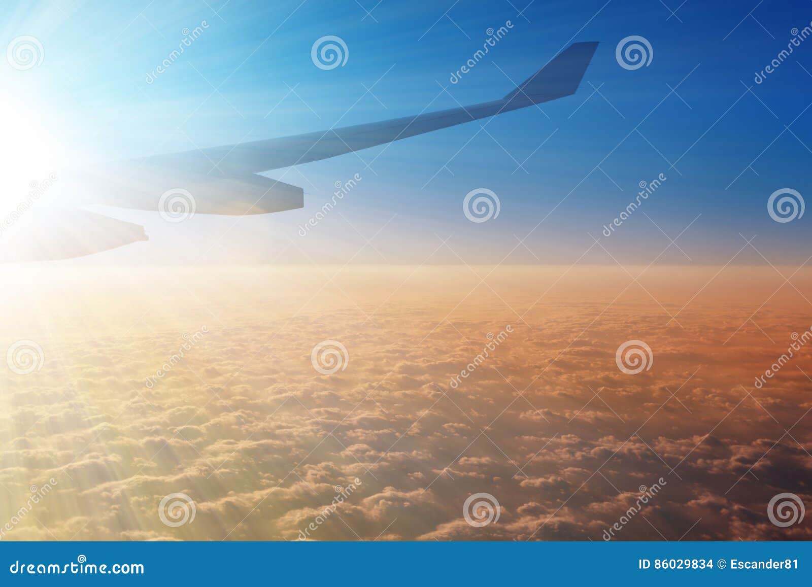 Amazing View from Airplane in the Morning Stock Photo - Image of ...