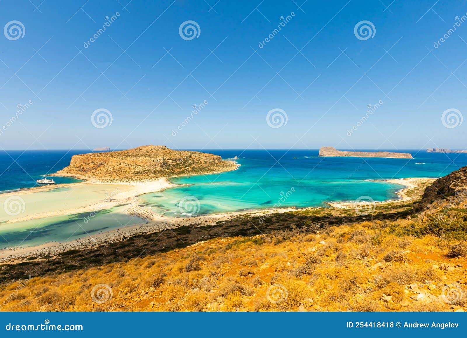 Amazing View of Balos Bay, Gramvousa Crete, Greece Stock Photo - Image ...