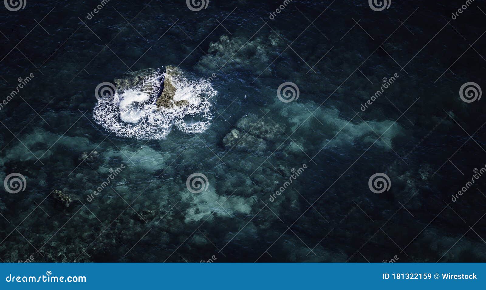 Amazing View of a Beautiful Beach with Sharp Rocks Stock Image - Image ...