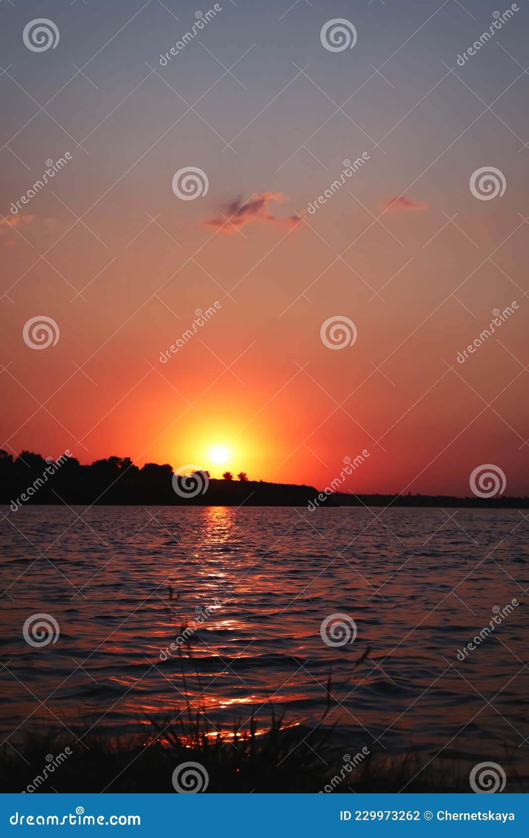 Amazing View of Sunset on Riverside Stock Photo - Image of outdoors ...
