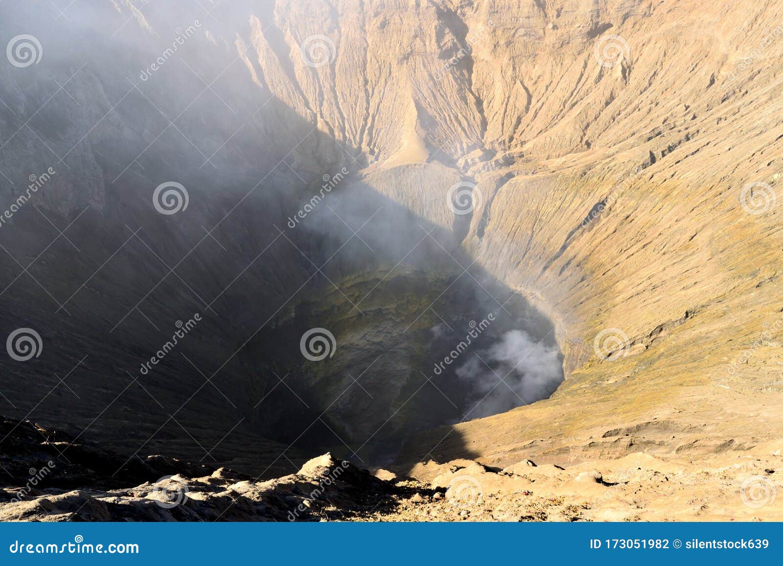 Amazing View of the Bromo Caldera, Java Stock Photo - Image of mount ...