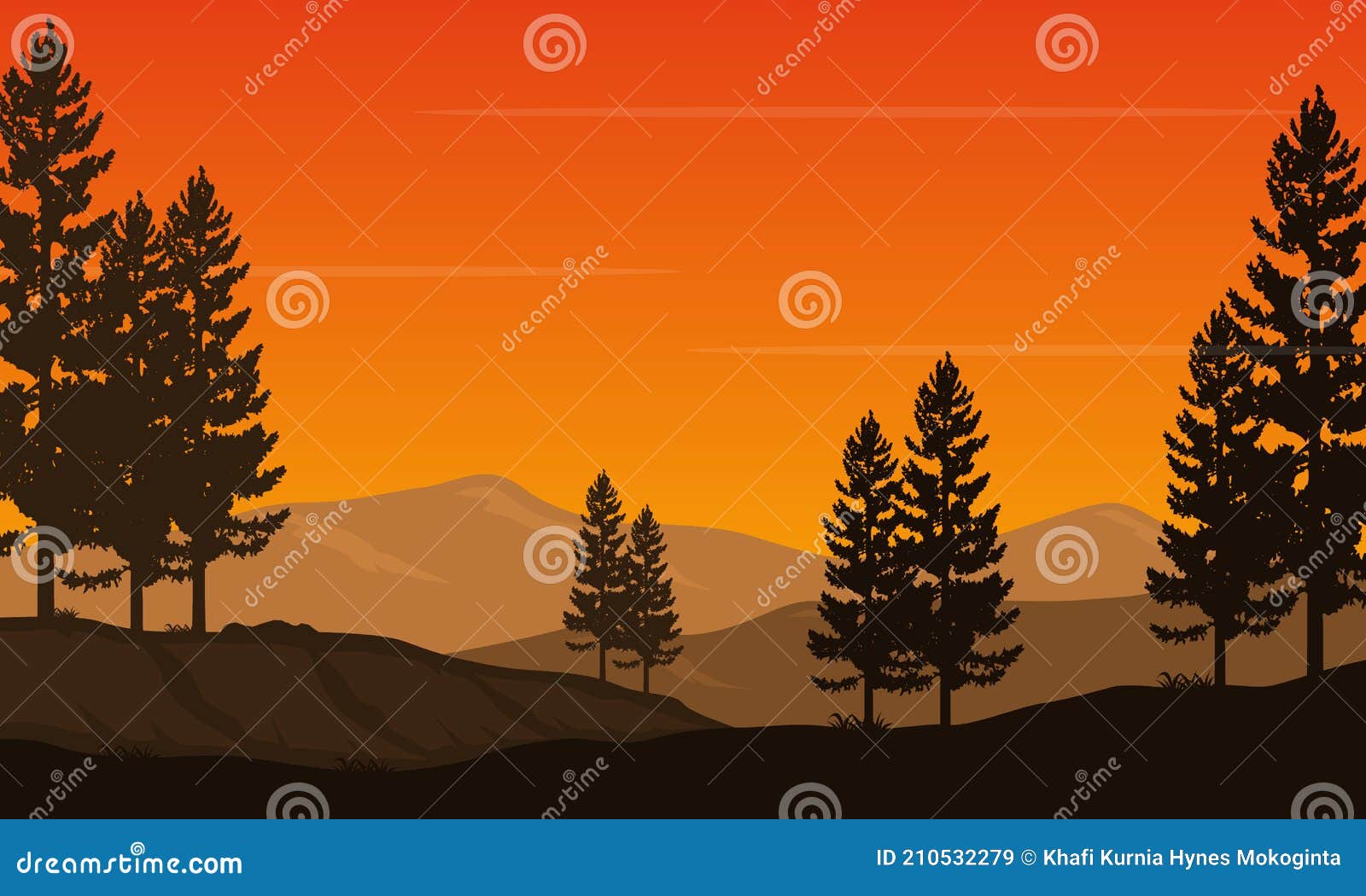 Amazing View of the Evening Sky at Dusk. Vector Illustration Stock ...