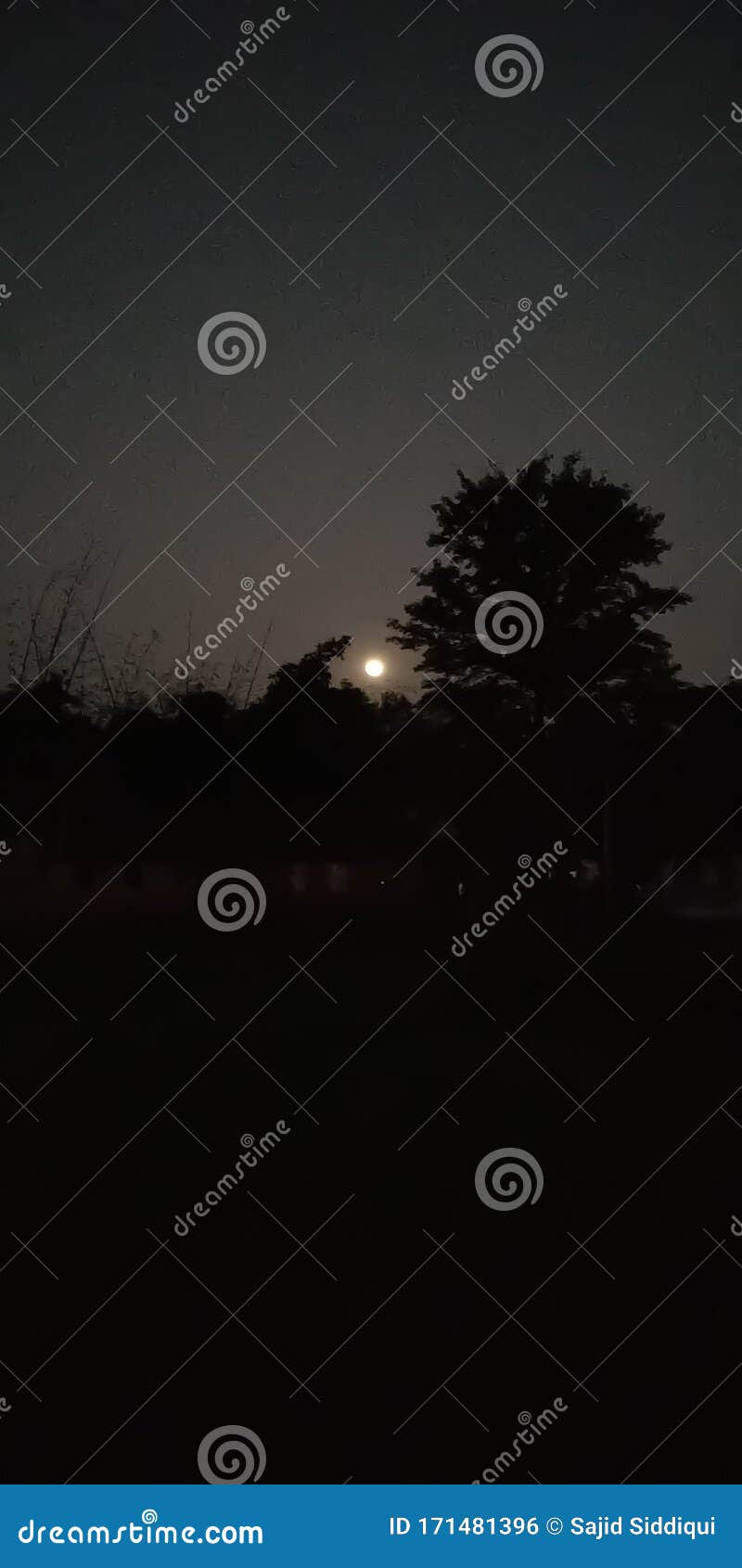 An Amazing View of Full Moon Rise Stock Photo - Image of clicked ...