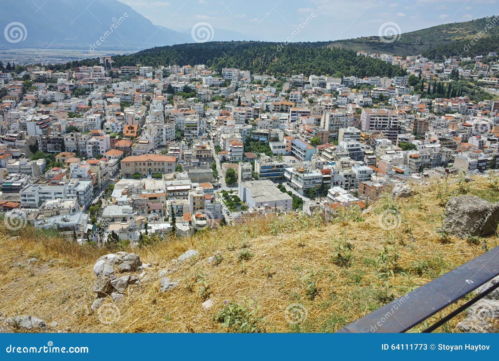 Amazing view of Lamia City stock image. Image of town - 64111773