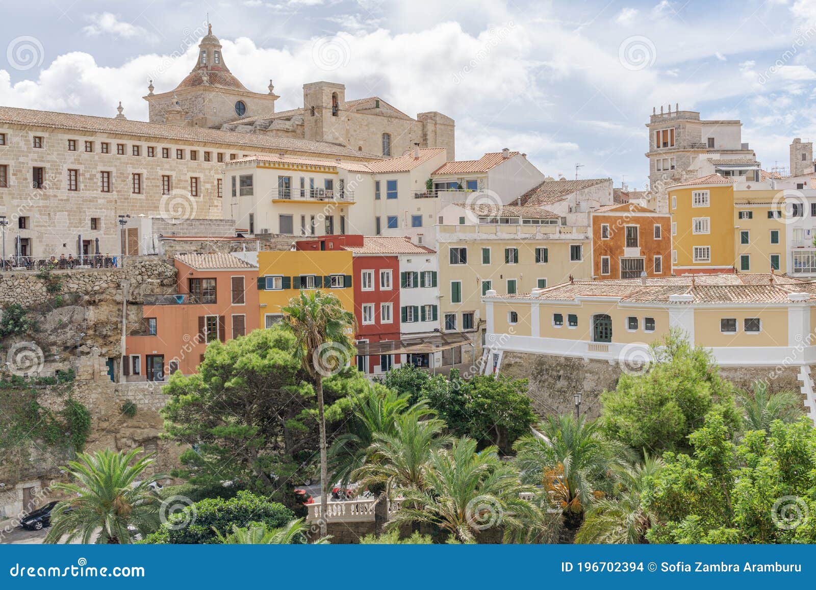 Amazing View of the Old Town of Mahon, Minorca Island Stock Photo ...