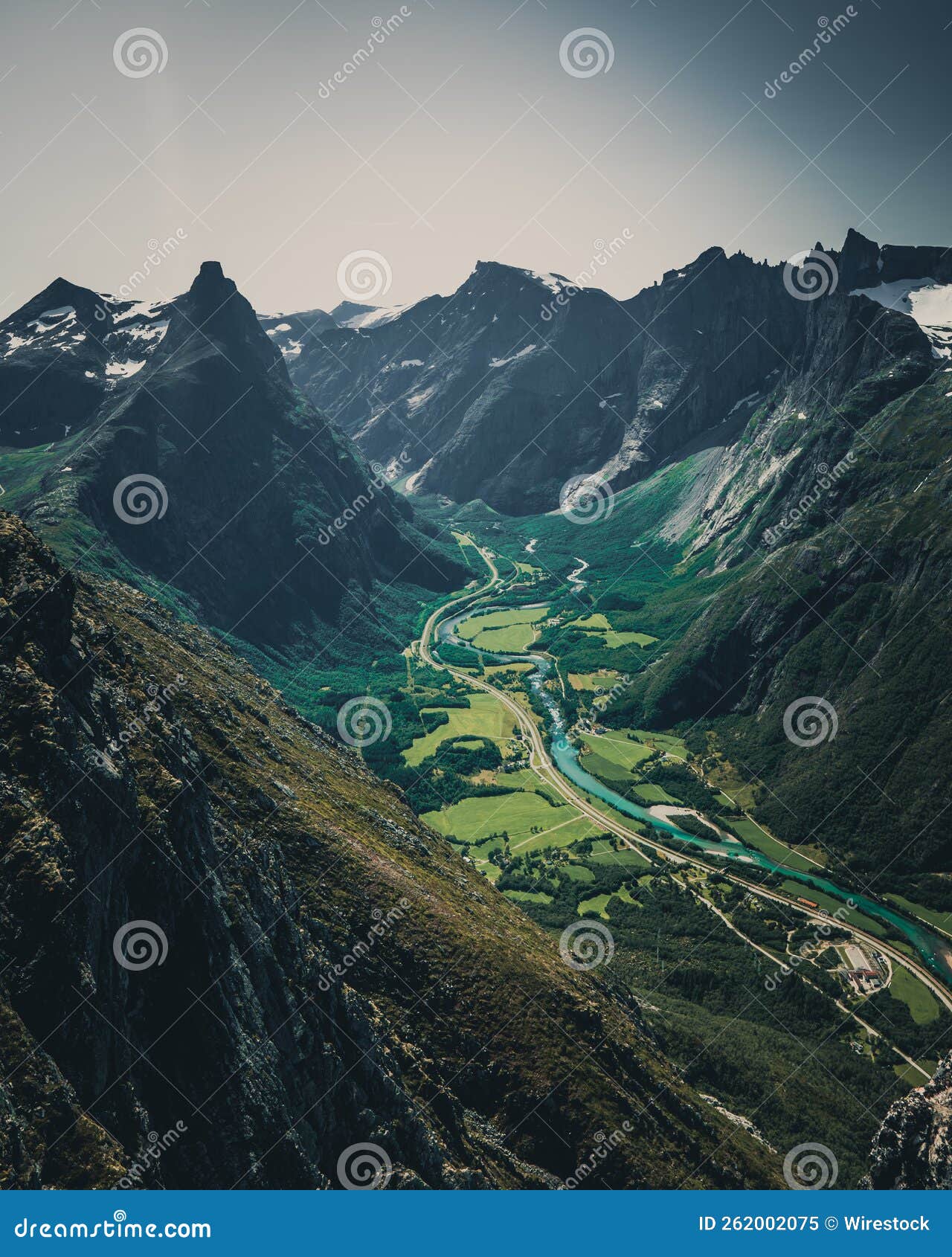 Amazing View of Romsdalen Valley in a Daylight Stock Image - Image of ...