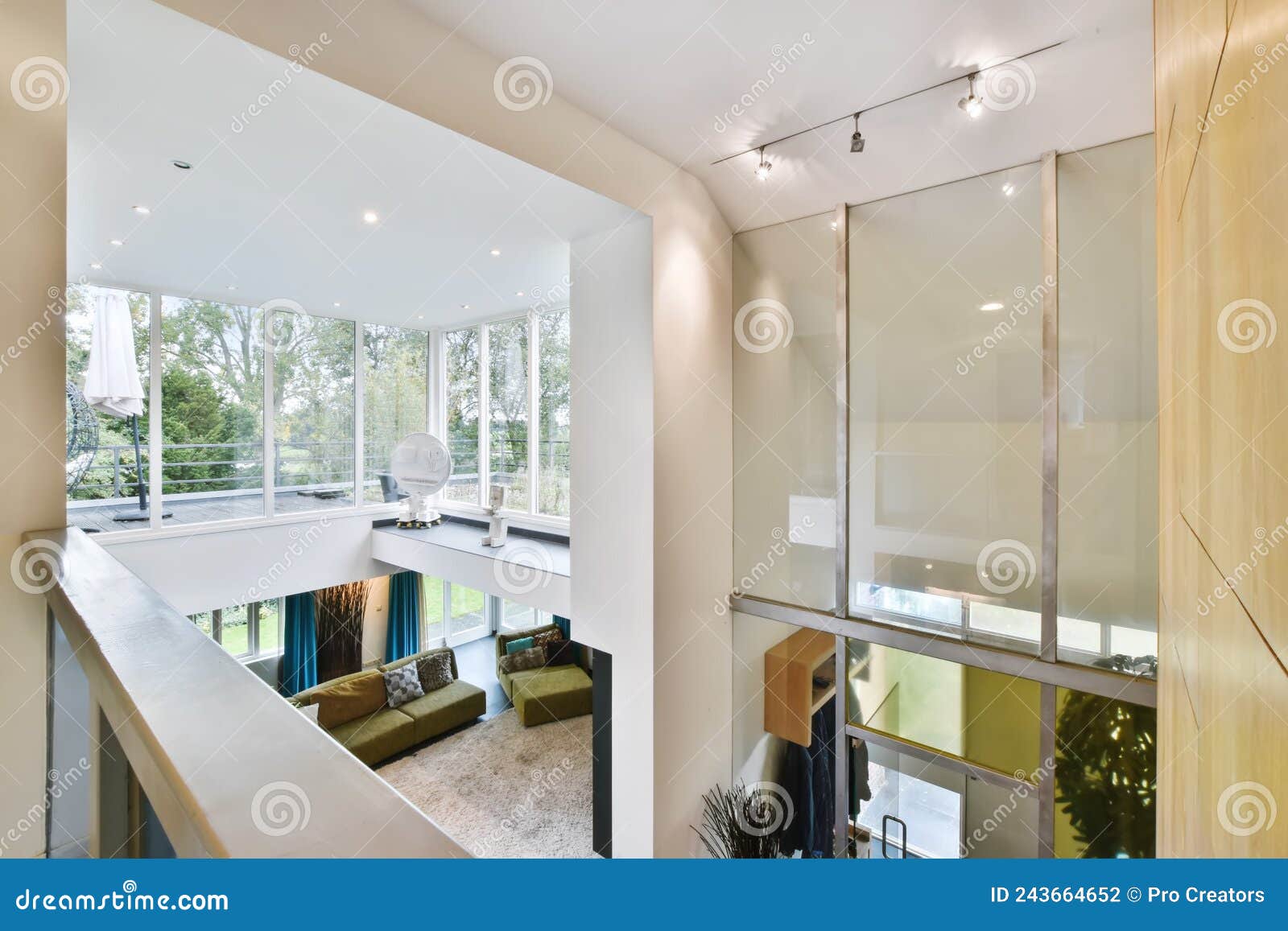 Amazing View from the Second Floor of the Interior Stock Photo - Image ...