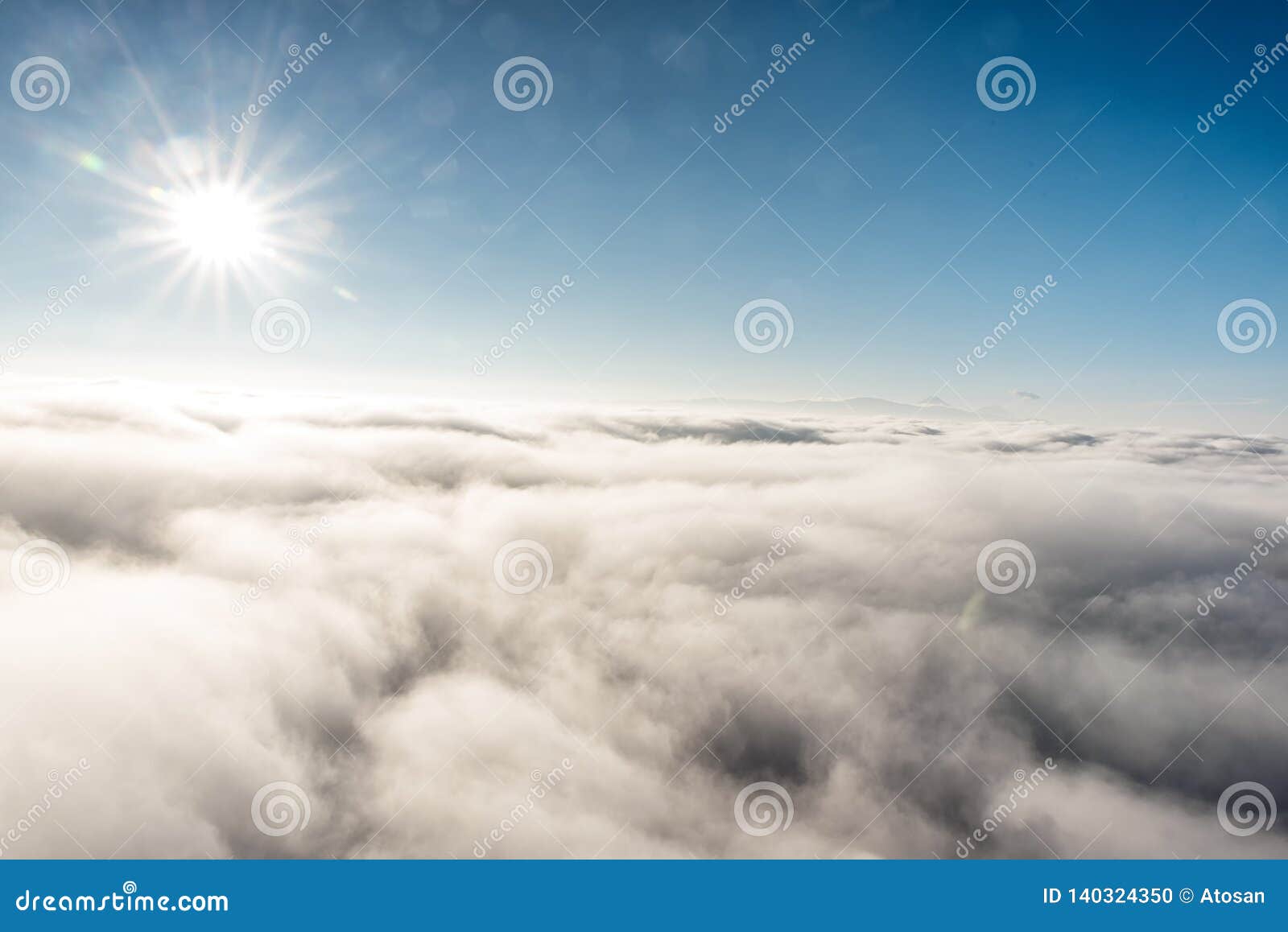 An Amazing View To Sky Above Clouds Stock Photo - Image of shine ...