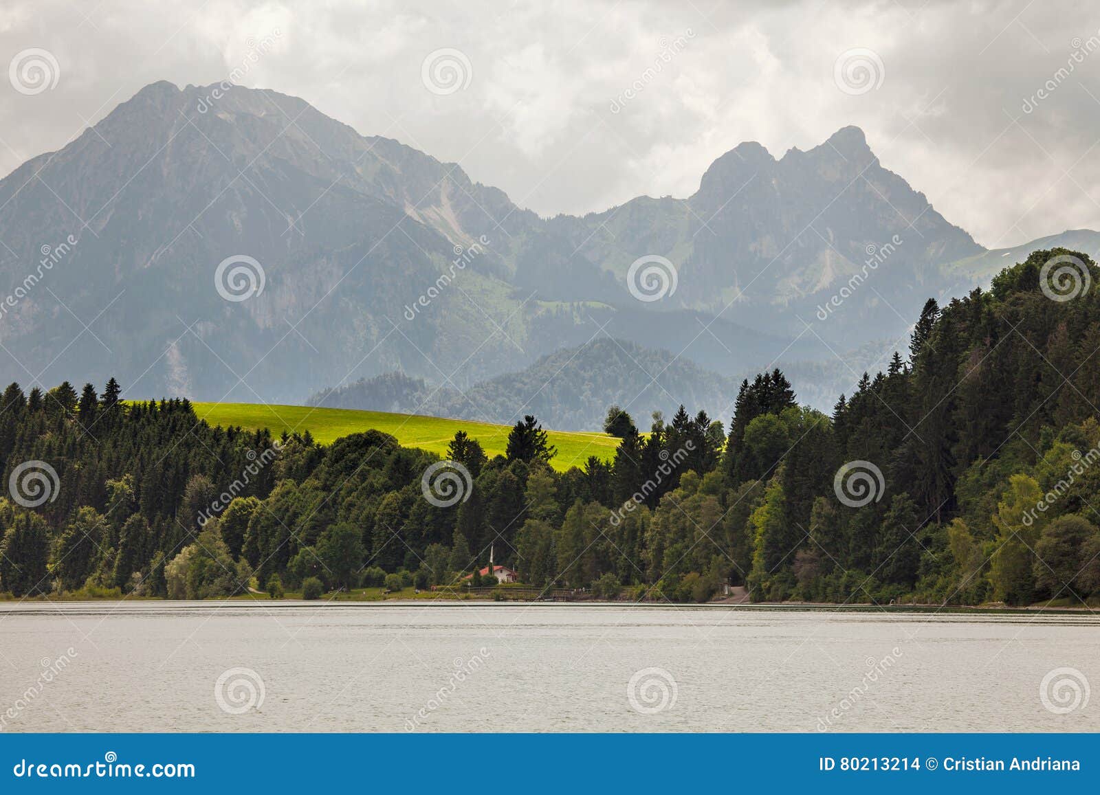 Amazing Views from the Forggensee Lake in Germany. Stock Photo - Image ...
