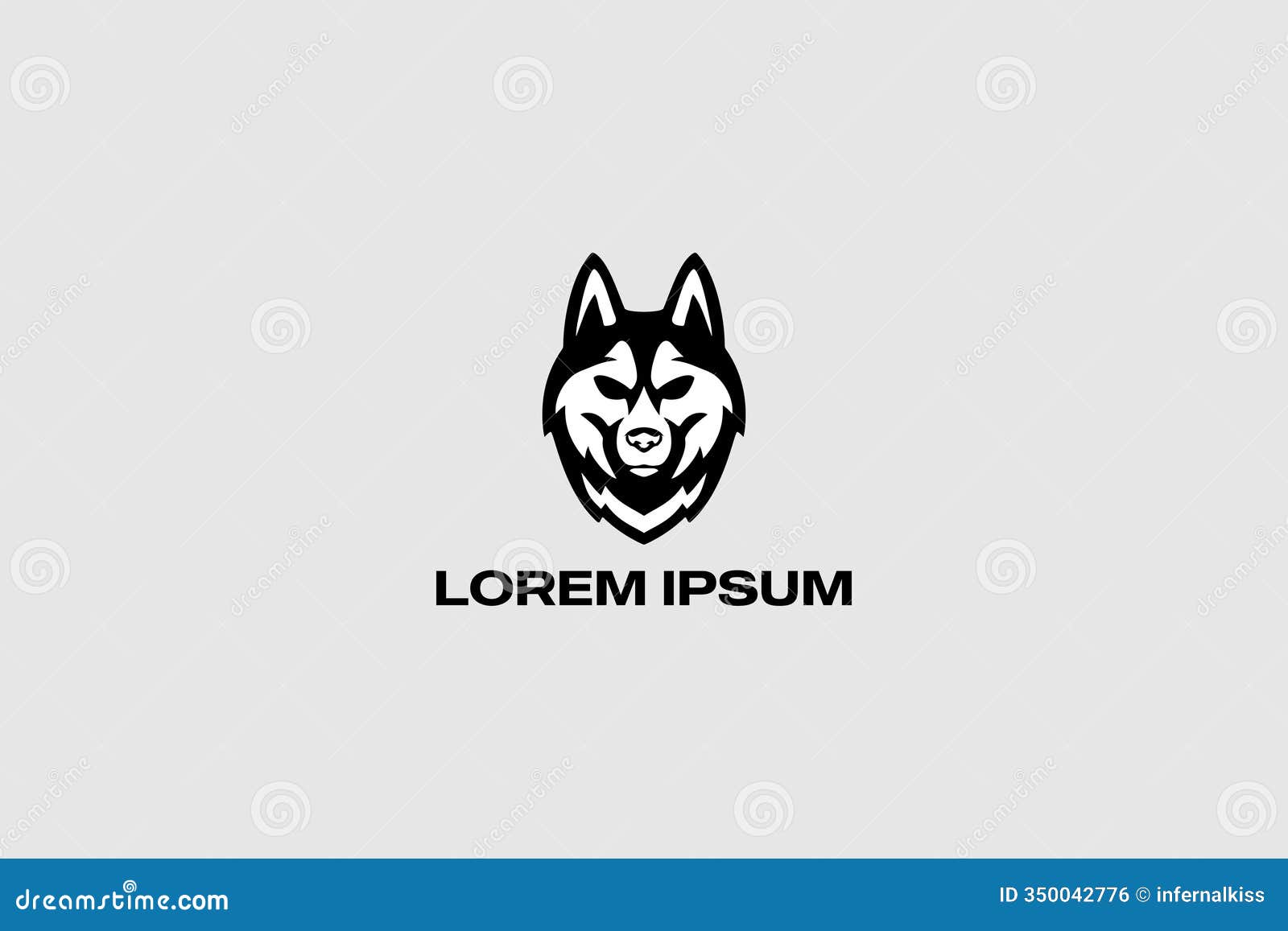 Simple and Modern Wolf Head Vector Logo Image Template Stock ...