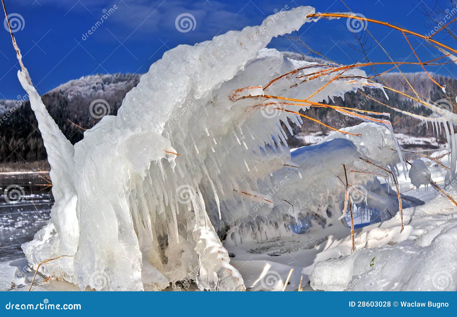 Amazing Winter Landscape, Background Ice Form Stock Photo - Image of ...