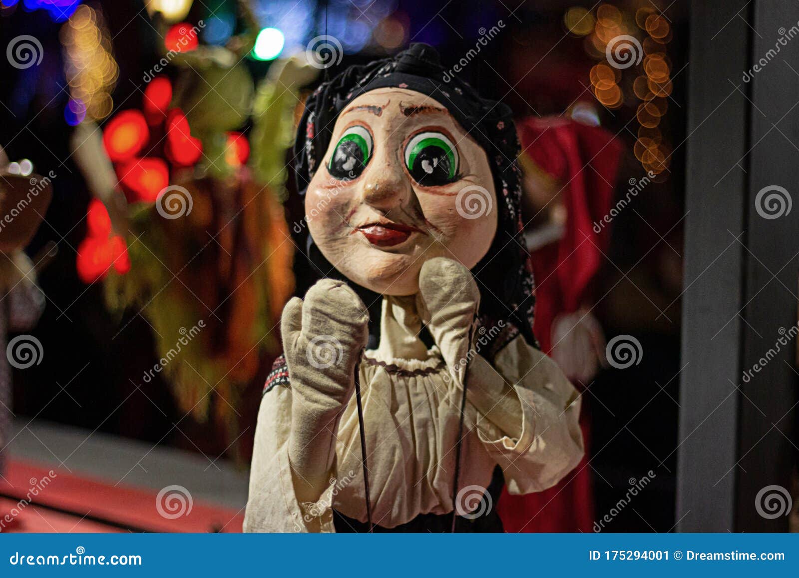 A Amazing Women Puppet Dancing on Holiday Stock Image - Image of ...