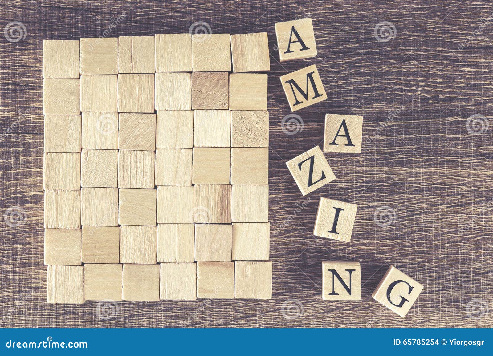 Amazing Word Formed with Wooden Blocks Stock Photo - Image of greeting ...