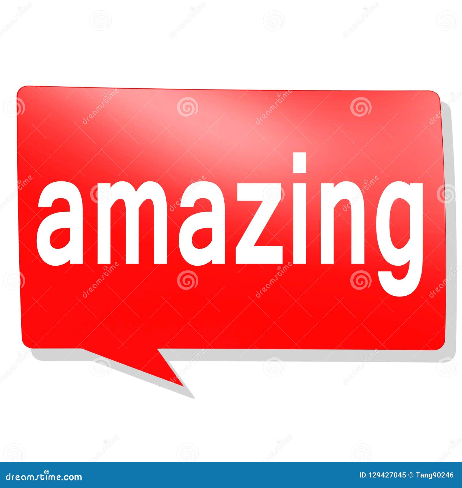 Amazing Word on Red Speech Bubble Stock Illustration - Illustration of ...