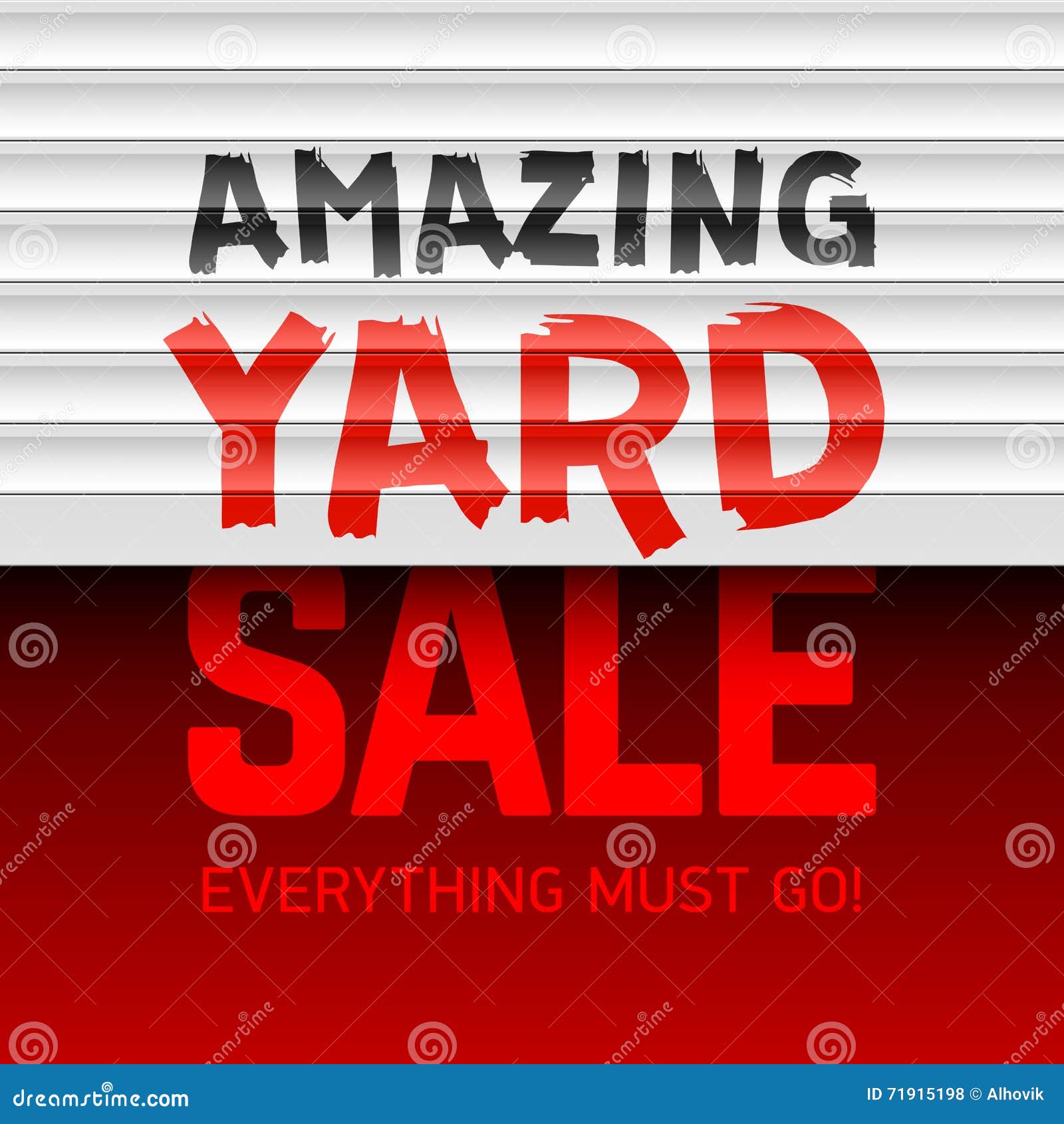 Amazing Yard Sale poster stock vector. Illustration of roller - 71915198