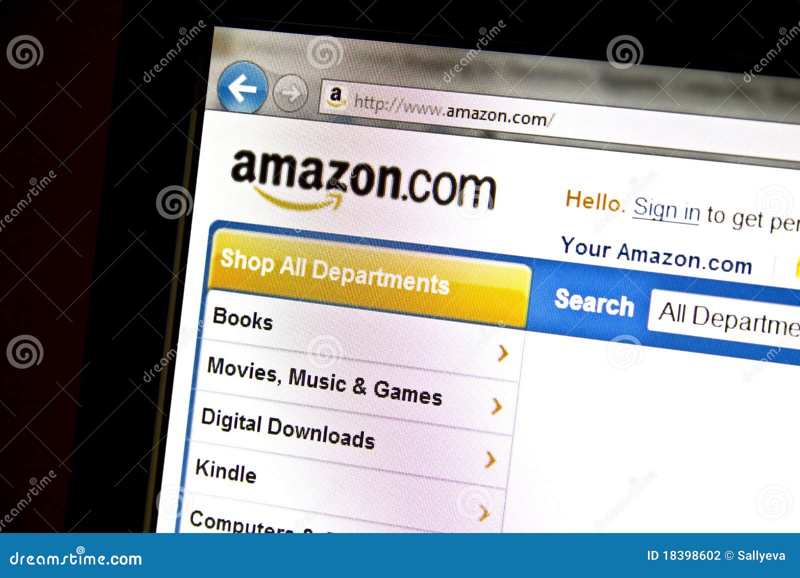 Amazon website editorial photography. Image of site, amazon - 18398602