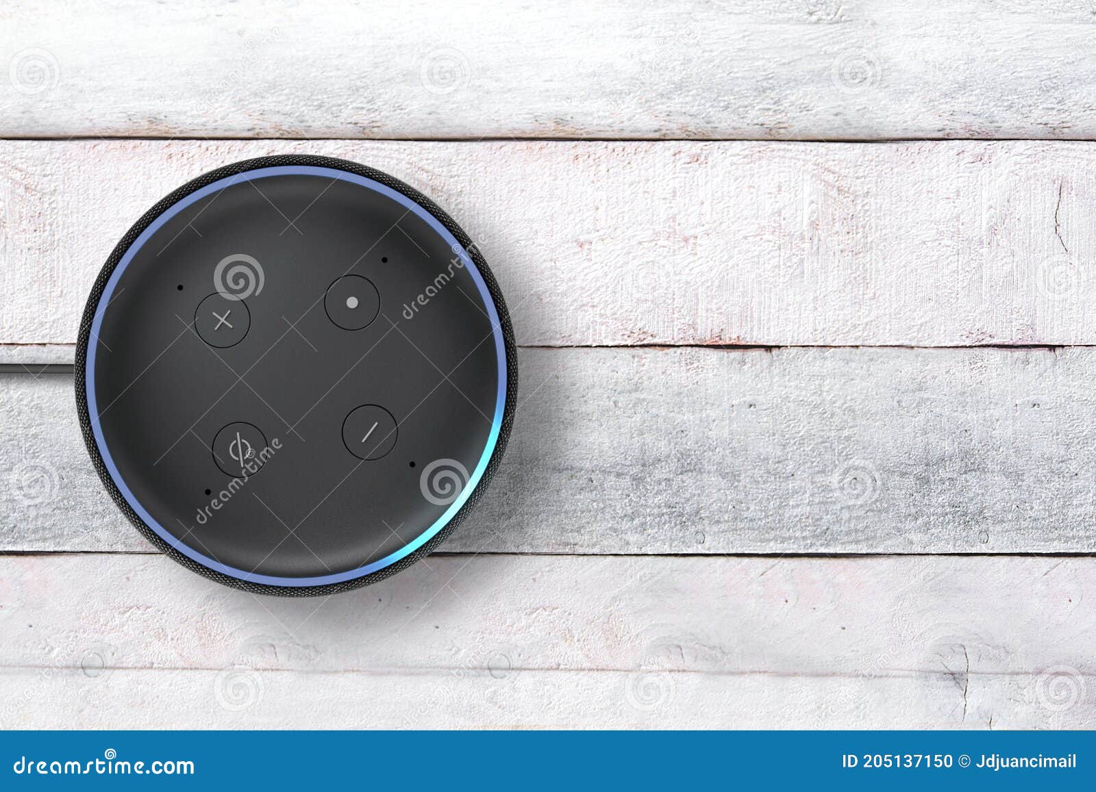 Amazon Alexa Echo Dot Intelligent Speaker Controlled by Voice, on a ...