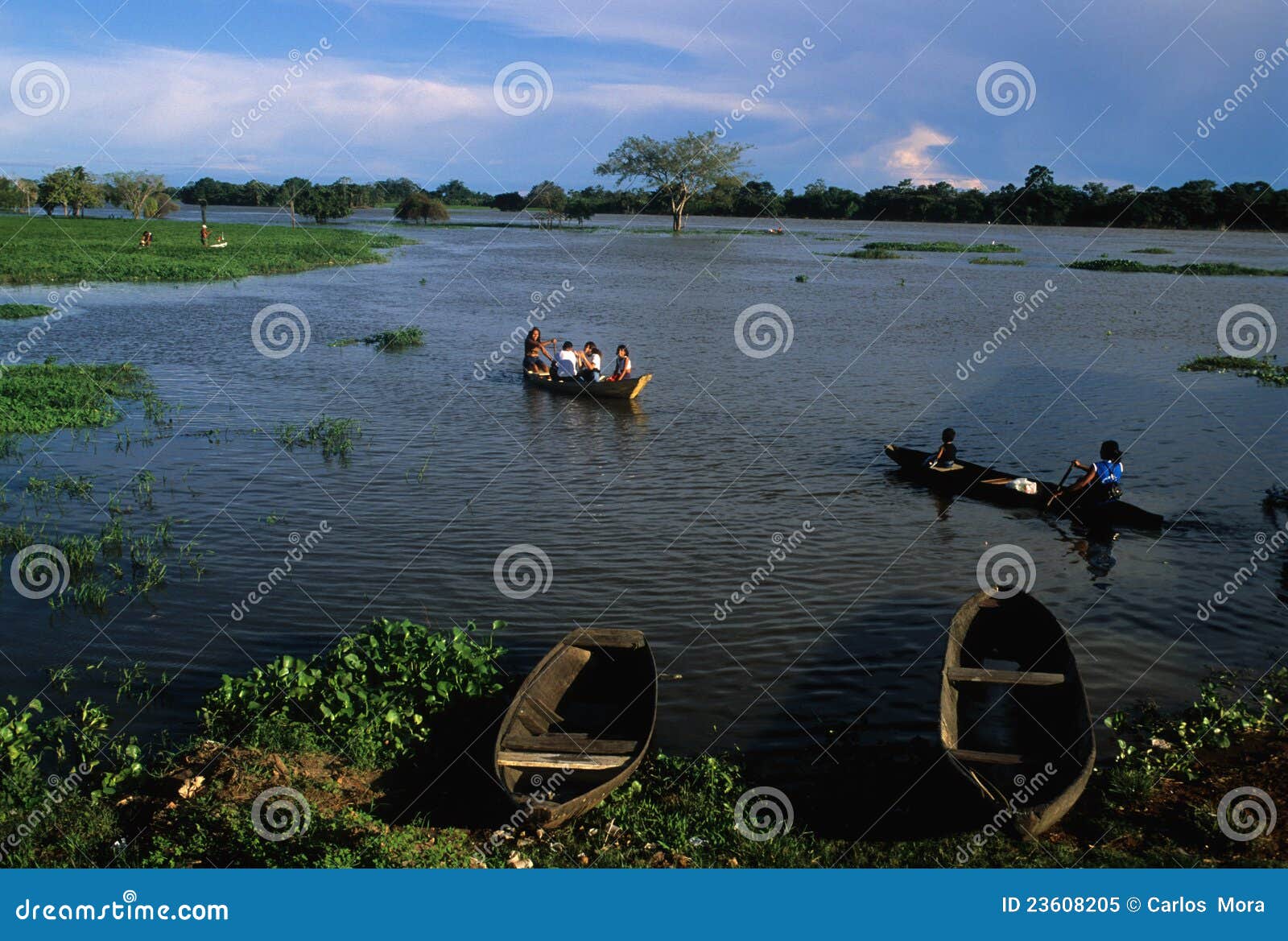 Amazon Basin editorial image. Image of canoas, people - 23608205