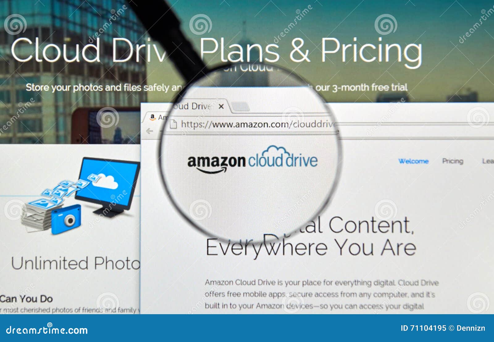 Amazon Cloud Drive. editorial image. Image of digital - 71104195