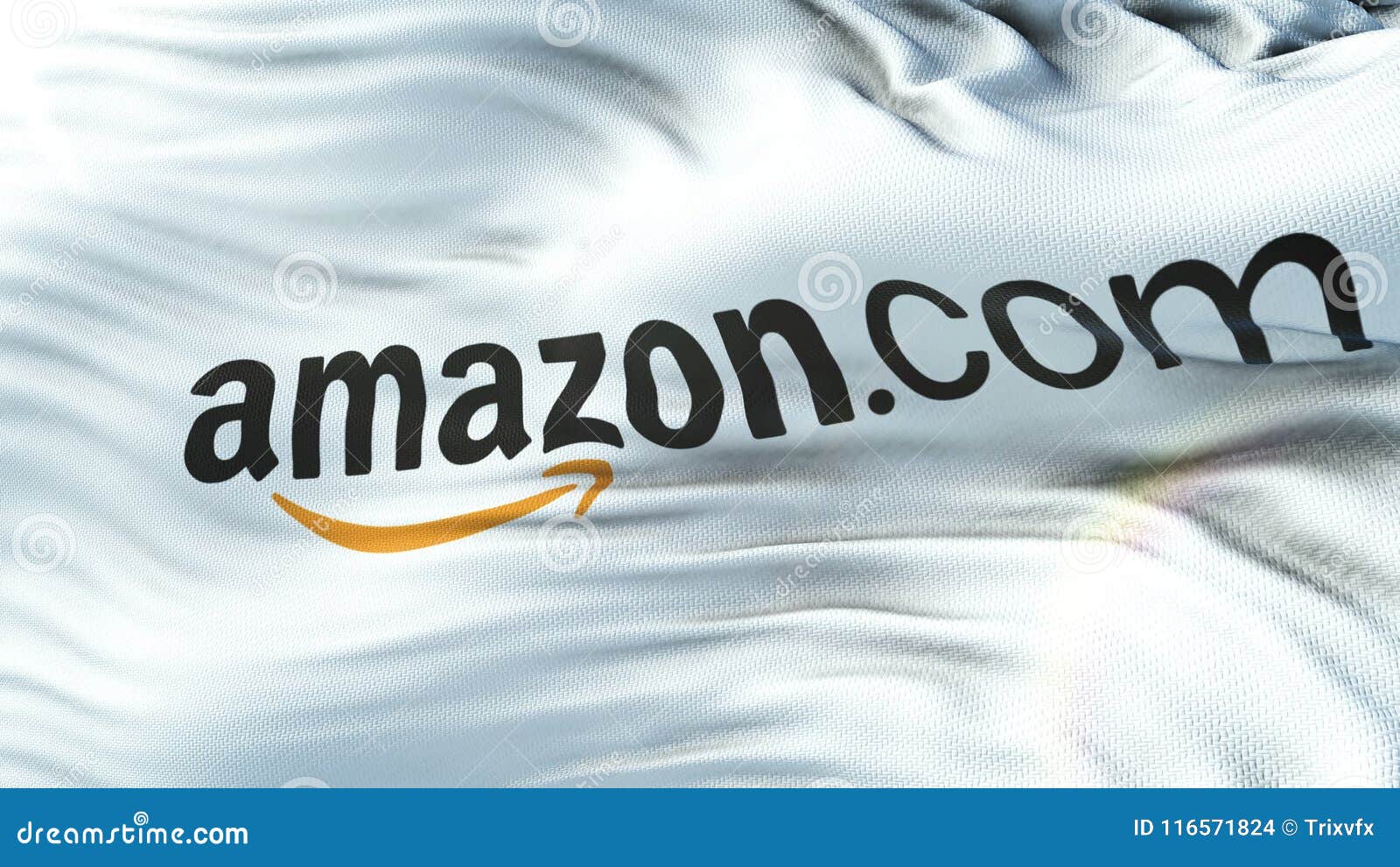 AMAZON.COM Flag Waving on Sun. Seamless Loop with Highly Detailed ...